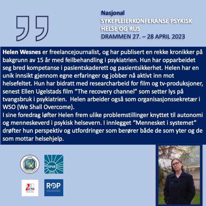 SPoR arrangerer nasjonal sykepleierkonferanse - psykisk helse og rus SPoR arrangerer nasjonal sykepleierkonferanse - psykisk helse og rus